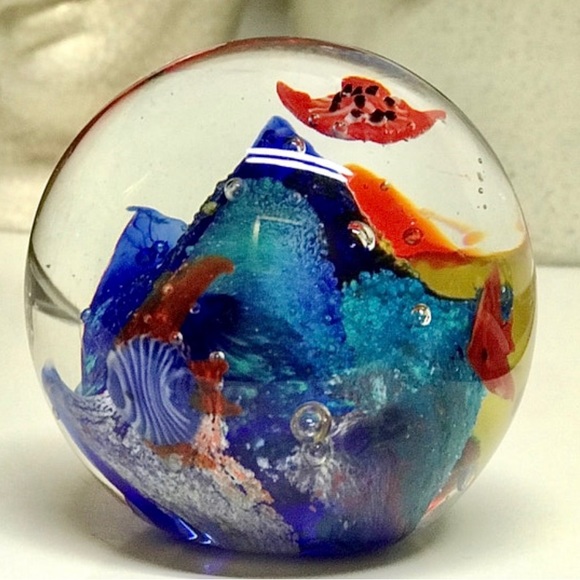 Art | Vintage Murano Solid Blown Art Glass Fish Aquarium Marine ...